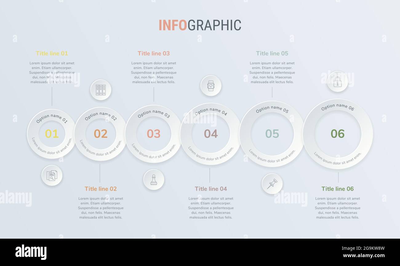 Vintage colors vector infographics timeline design template with ...