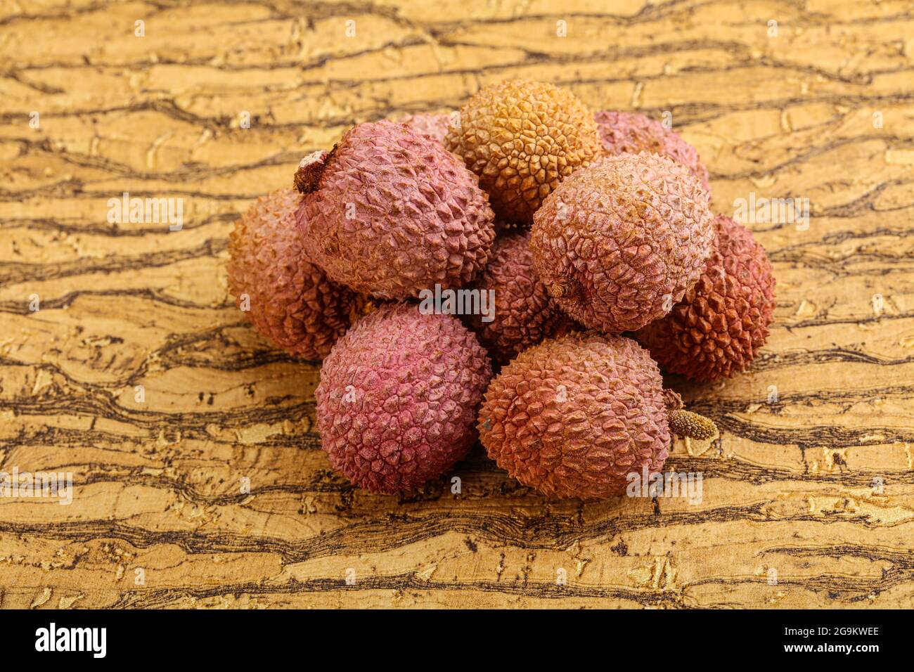 Tropical sweet exotic fruit lychee heap Stock Photo - Alamy