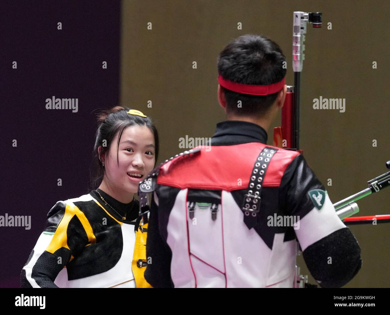 Tokyo, Japan. 27th July, 2021. Yang Qian (L) and Yang Haoran of China ...