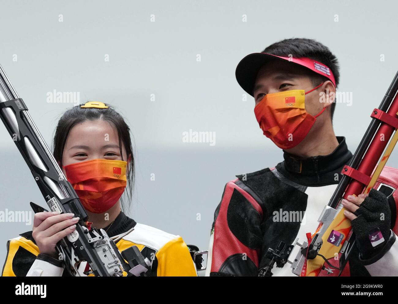 Tokyo, Japan. 27th July, 2021. Yang Qian (L) and Yang Haoran of China ...