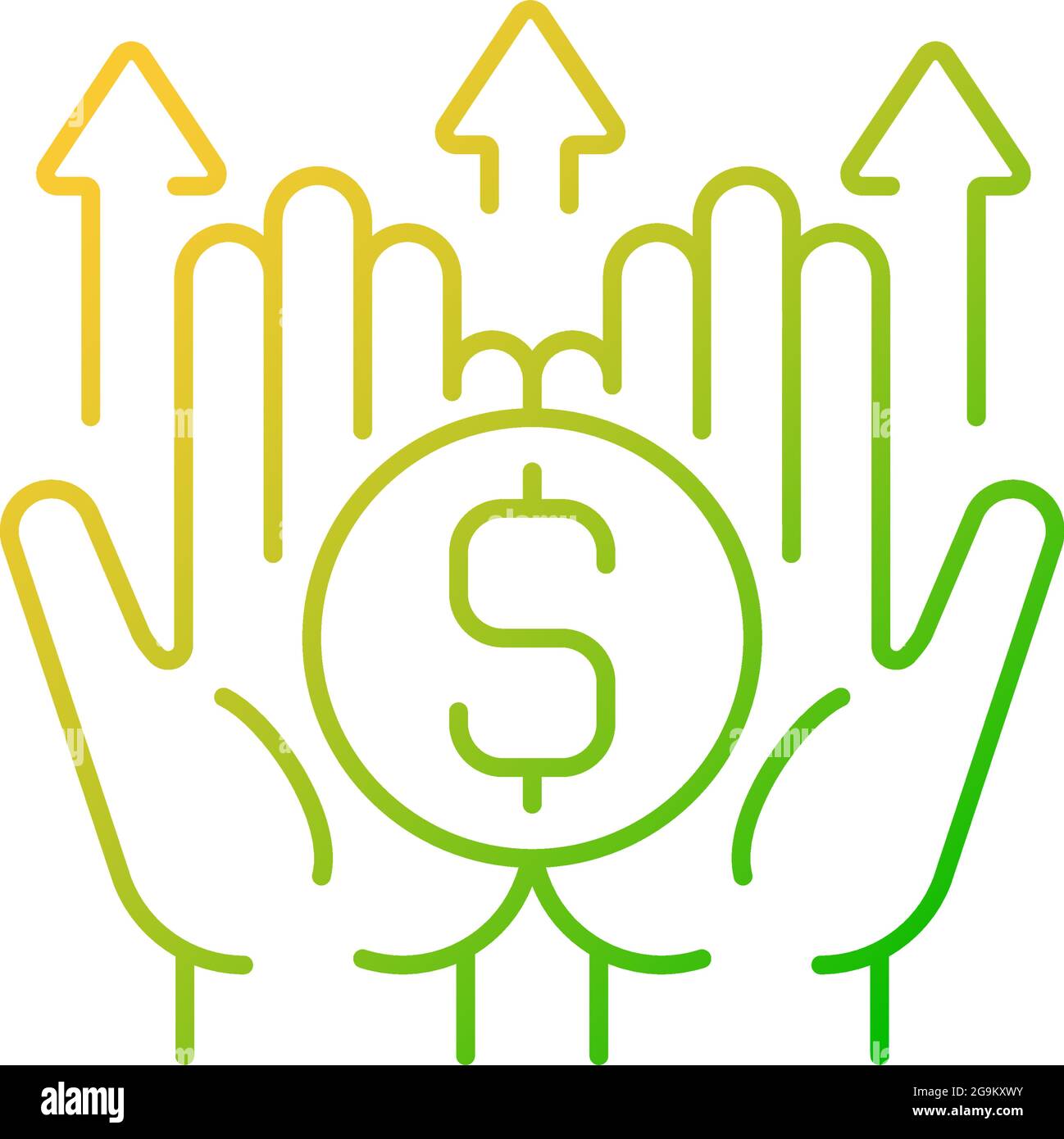 Wealth building gradient linear vector icon Stock Vector Image & Art ...