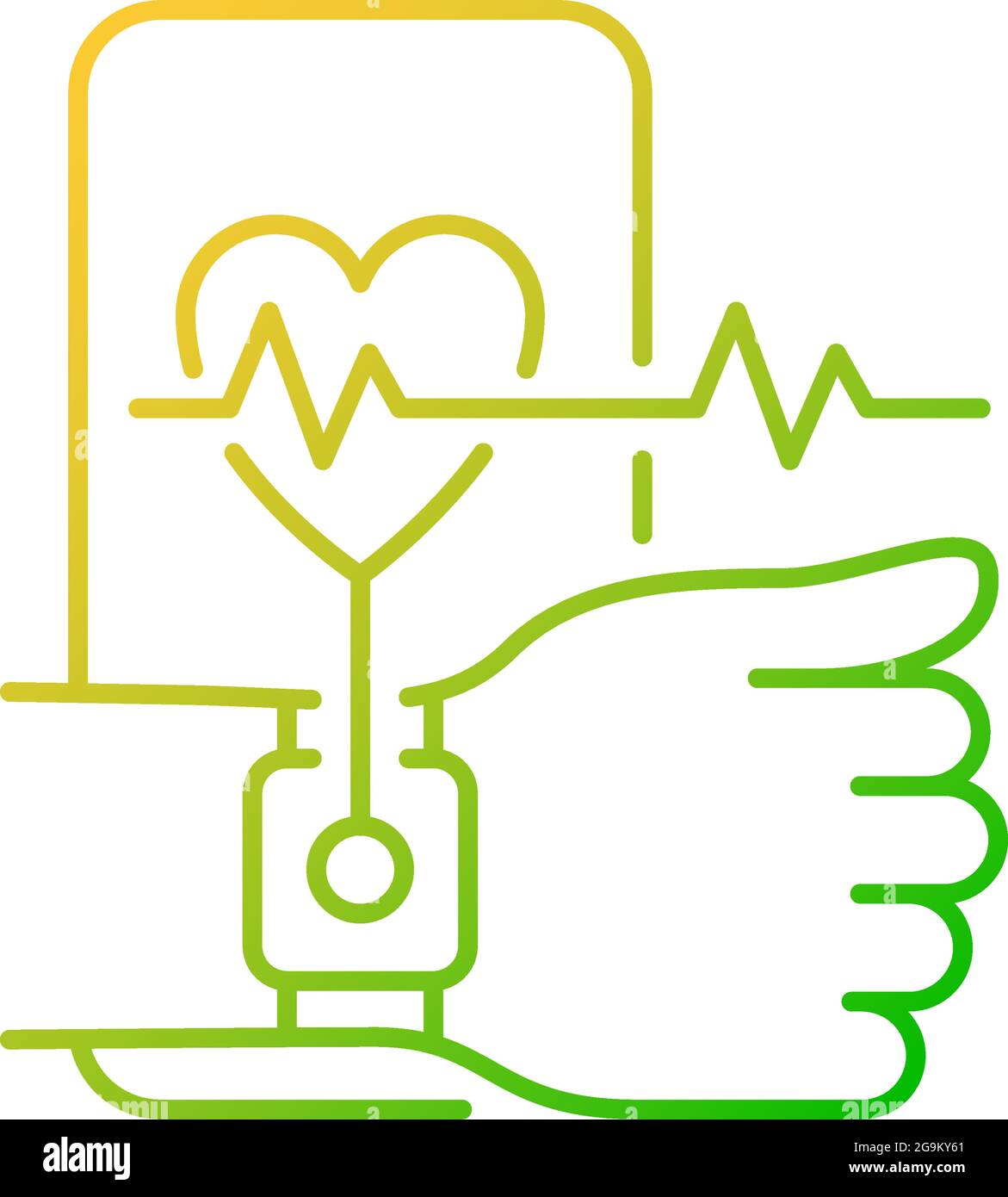 Health tracking gradient linear vector icon Stock Vector Image & Art ...