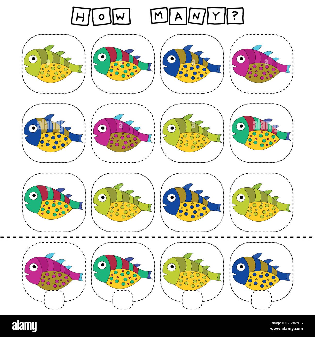 Kindergarten kids counting Stock Vector Images - Alamy