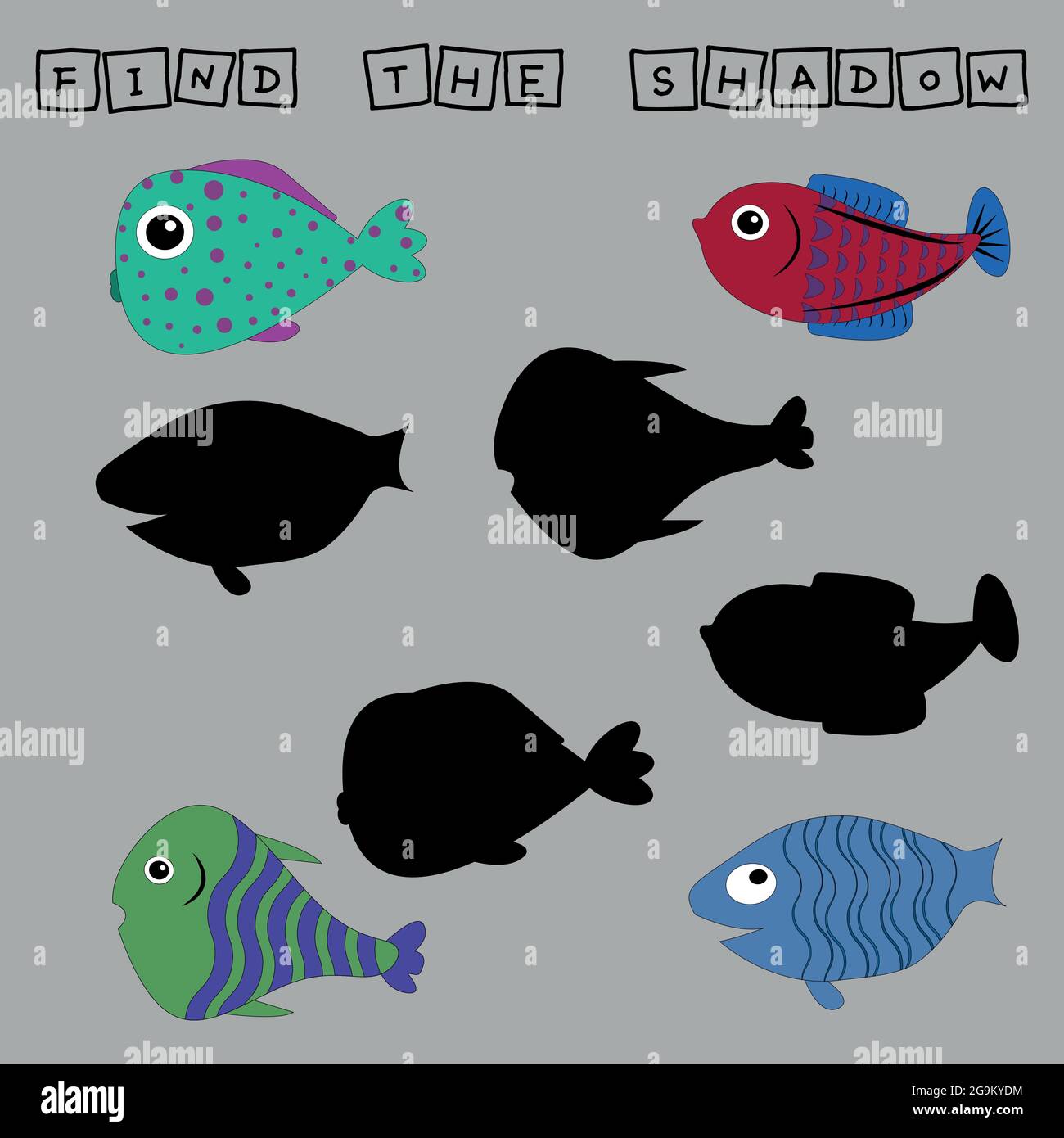 Developing activity for children, find a pair among identical of funny ...