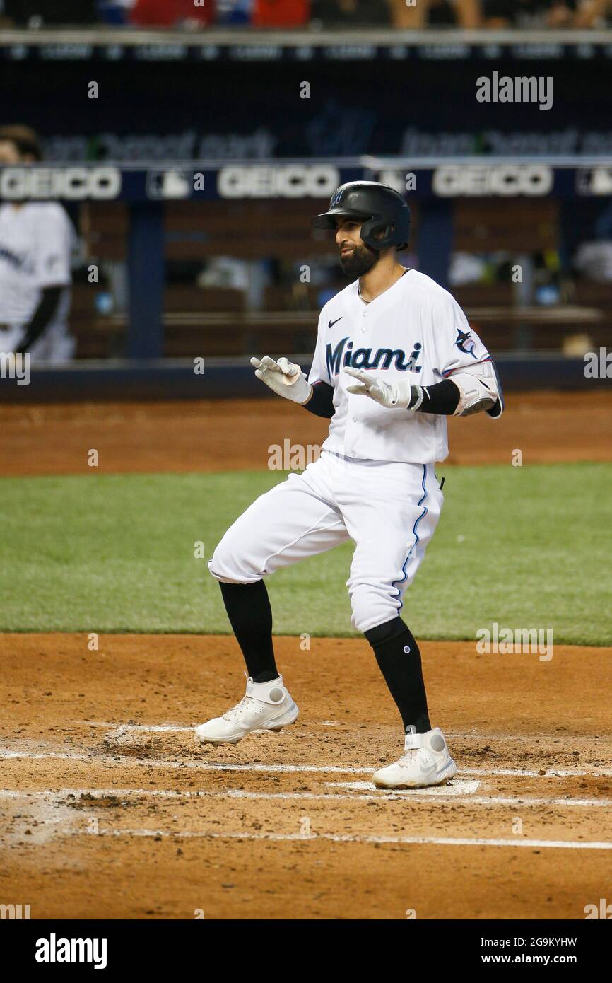 Miami, United States . 25th July, 2021. Miiami Marlins shortstop Deven ...