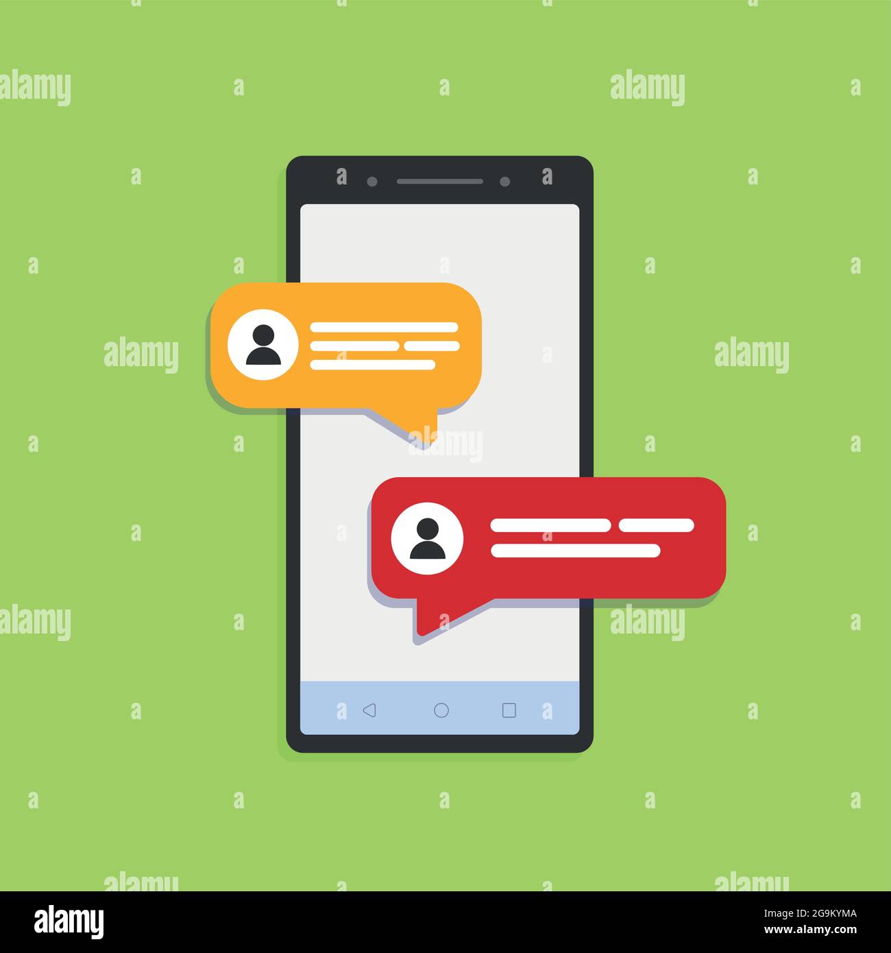 Green chat box Stock Vector Images - Alamy