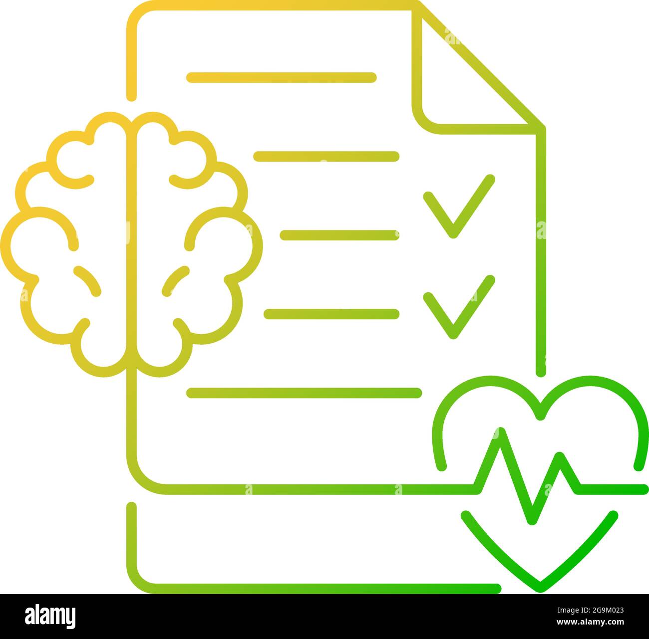 Mental health awareness gradient linear vector icon Stock Vector Image ...