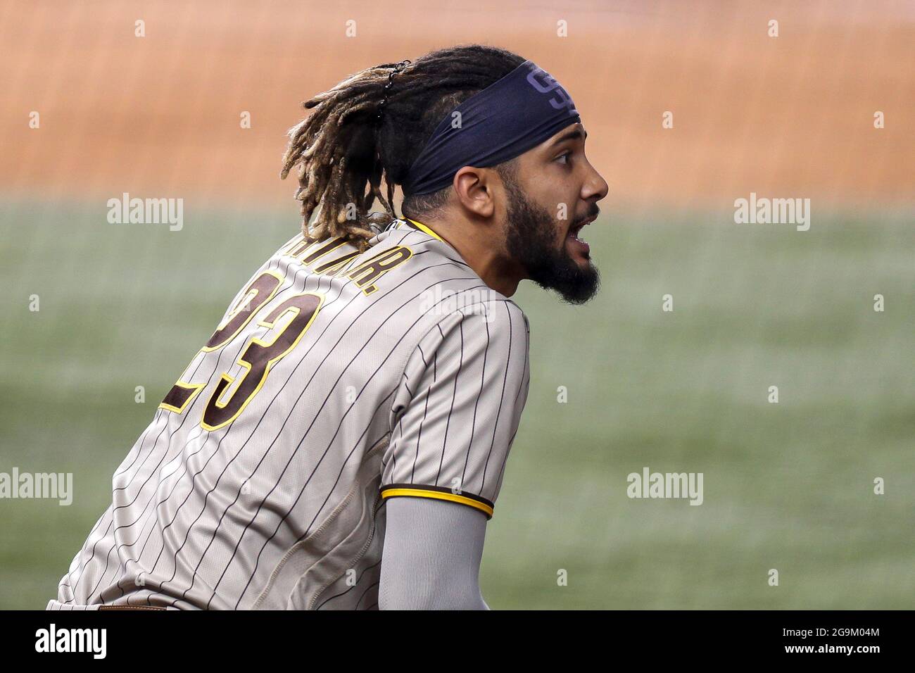 San Diego Padres shortstop Fernando Tatis Jr. (23) during during an MLB ...