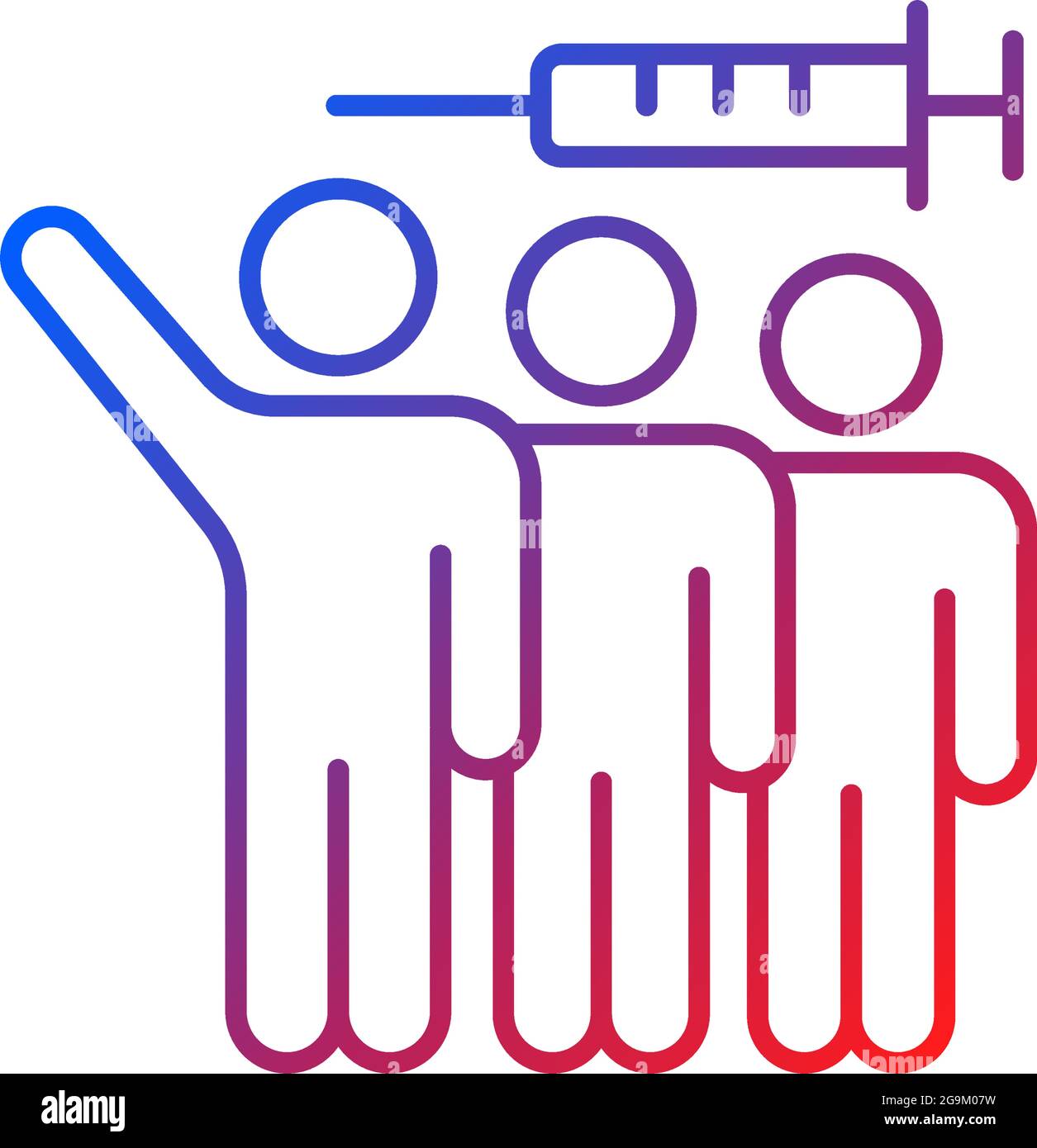 Volunteer testing gradient linear vector icon Stock Vector Image & Art ...