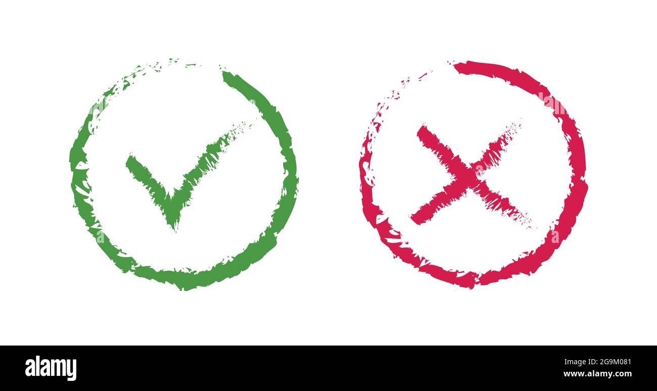 Check marks tick, yes and no signs. Stock vector Stock Vector Image ...