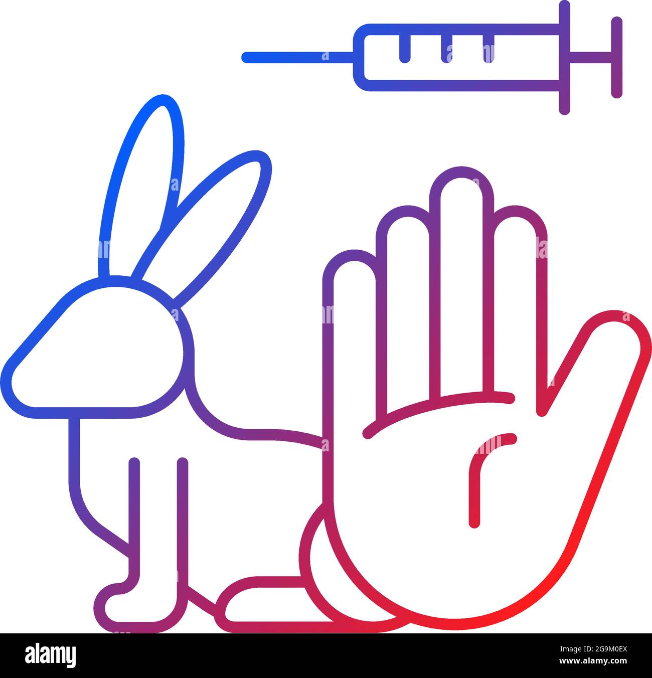 No rabbit testing gradient linear vector icon Stock Vector Image & Art ...