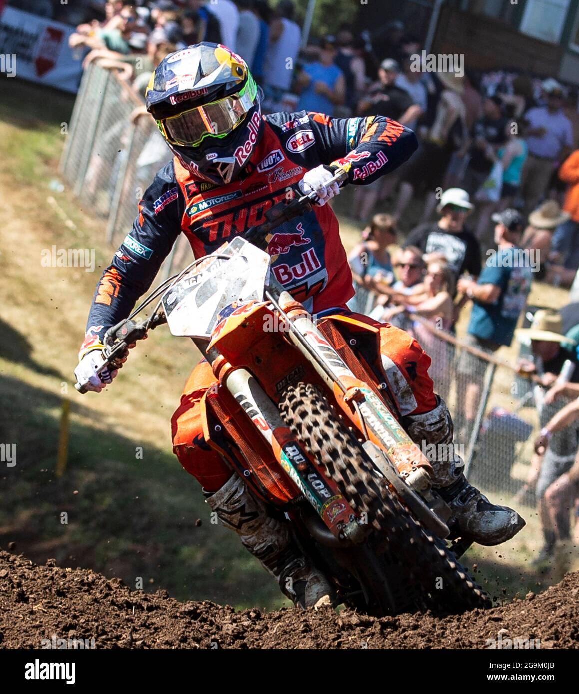 JUL 24 2021 Washougal, WA USA Red Bull KTM Cooper Webb(2) coming out of ...