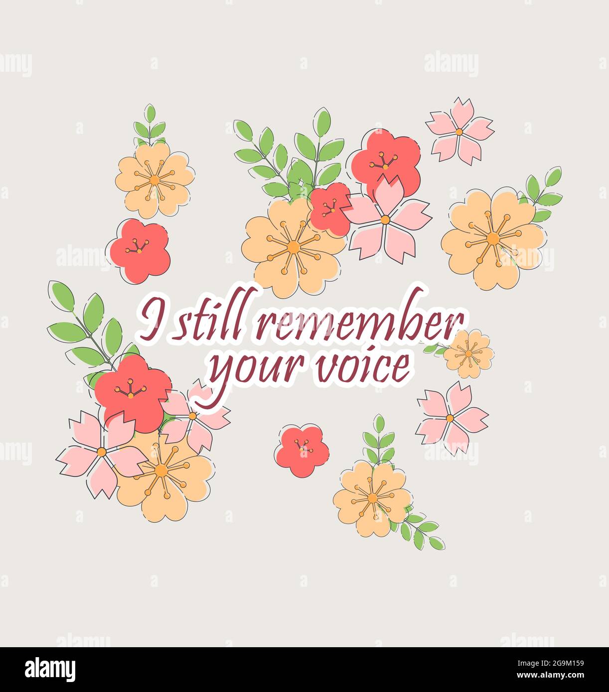 I still remember your voice. Hand drawing illustration. Woman ...