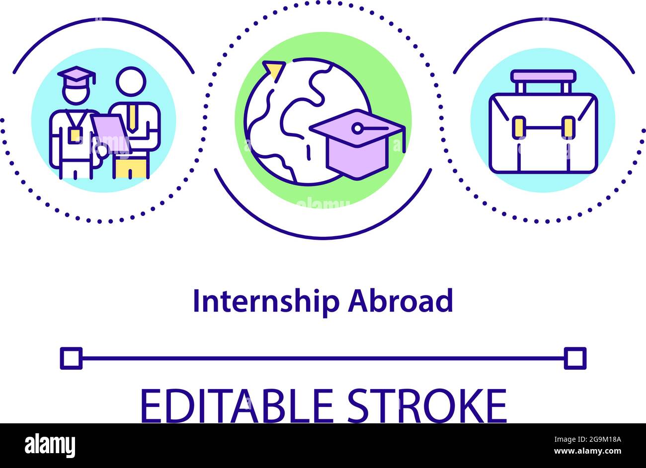 Internship abroad concept icon Stock Vector Image & Art - Alamy