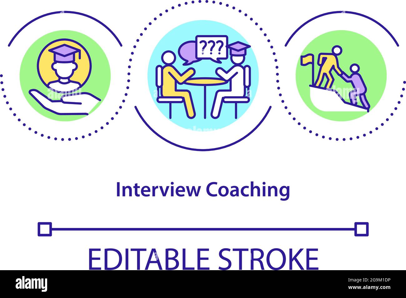 Interview coaching concept icon Stock Vector Image & Art - Alamy