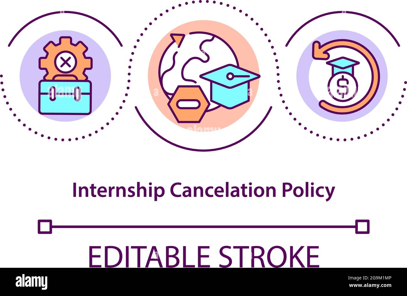 Internship cancellation policy concept icon Stock Vector Image & Art ...