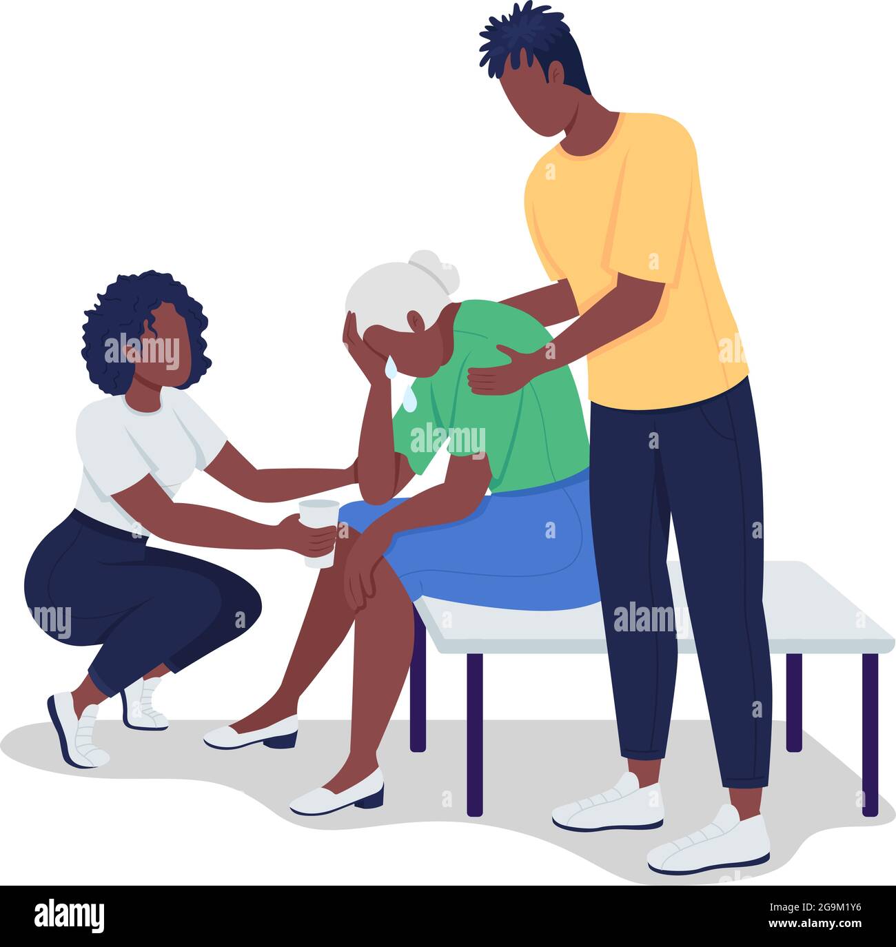 African american comfort senior Stock Vector Images - Alamy