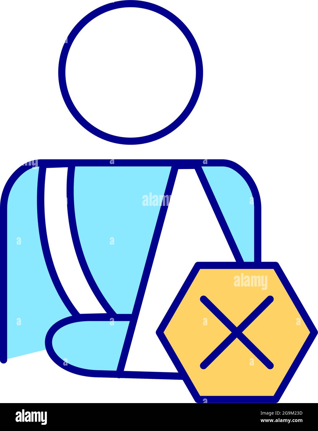 Person with injury RGB color icon Stock Vector Image & Art - Alamy
