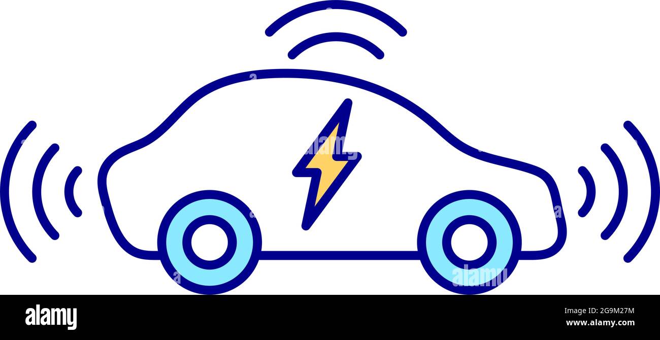 EV solution white RGB color icon Stock Vector Image & Art - Alamy