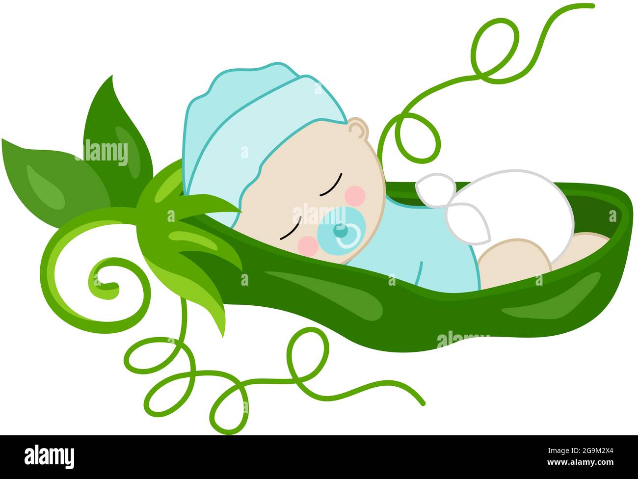 Cute boy in green Cut Out Stock Images & Pictures - Alamy