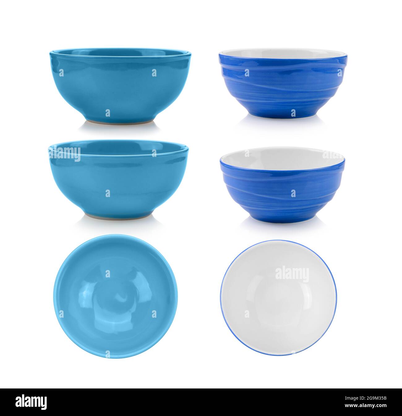 set of bowl on white background Stock Photo - Alamy