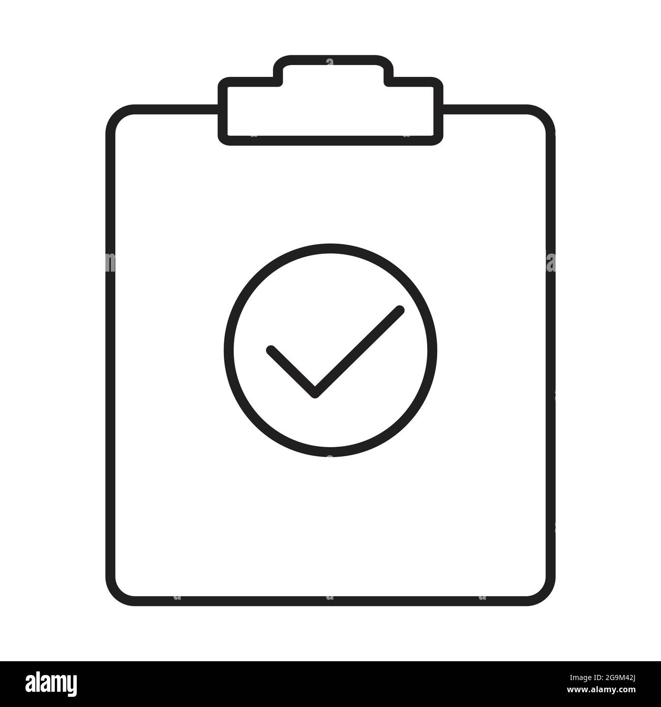 Test outline icon vector document checkbox sign for your web site ...
