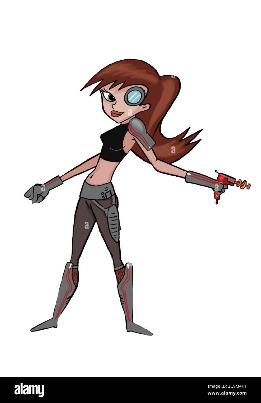 female action hero illustration Stock Photo - Alamy