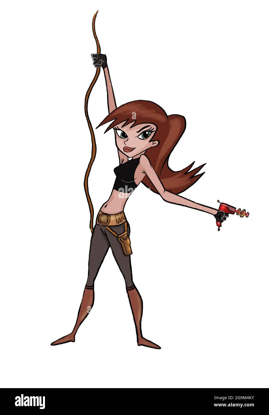 female action hero illustration Stock Photo - Alamy