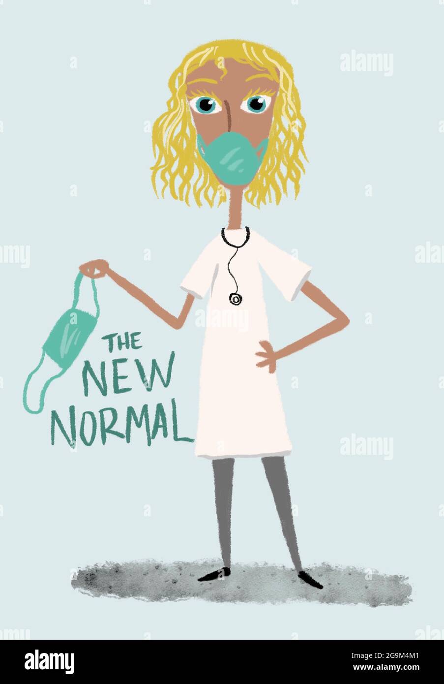 The new normal illustration art Stock Photo - Alamy