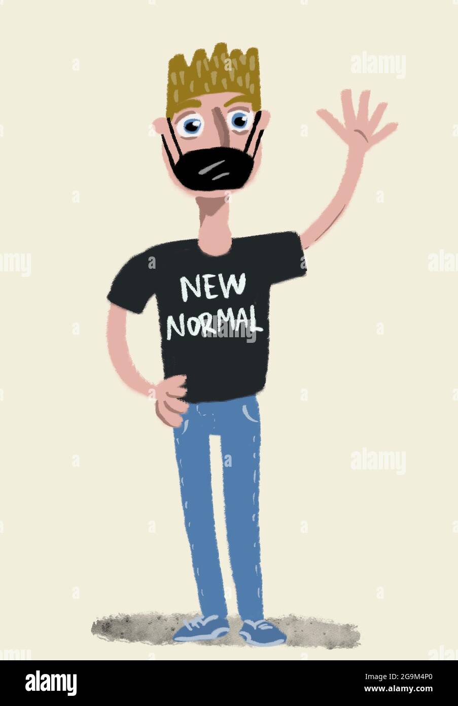The new normal illustration art Stock Photo - Alamy