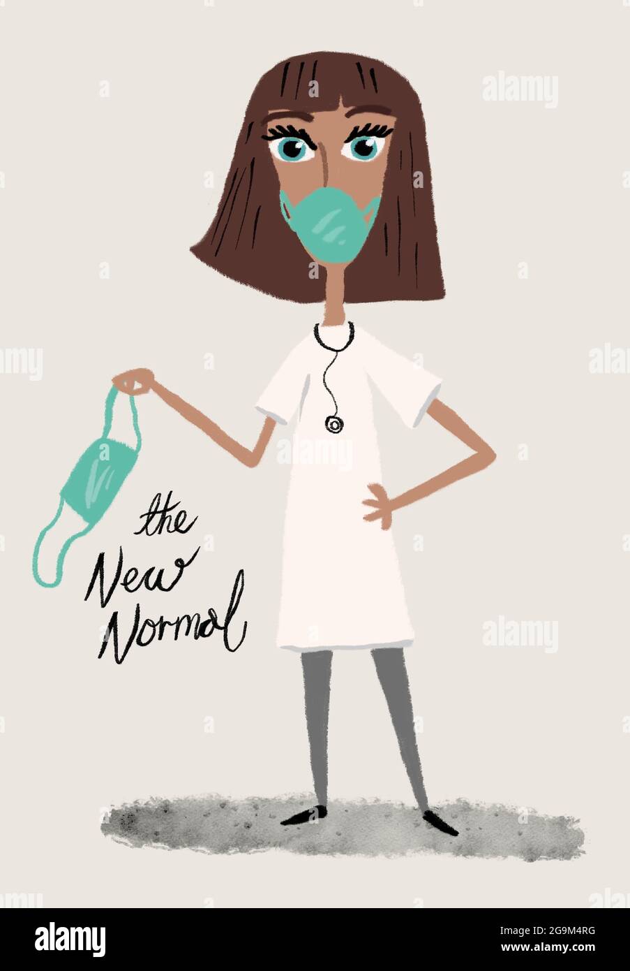 The new normal illustration art Stock Photo - Alamy