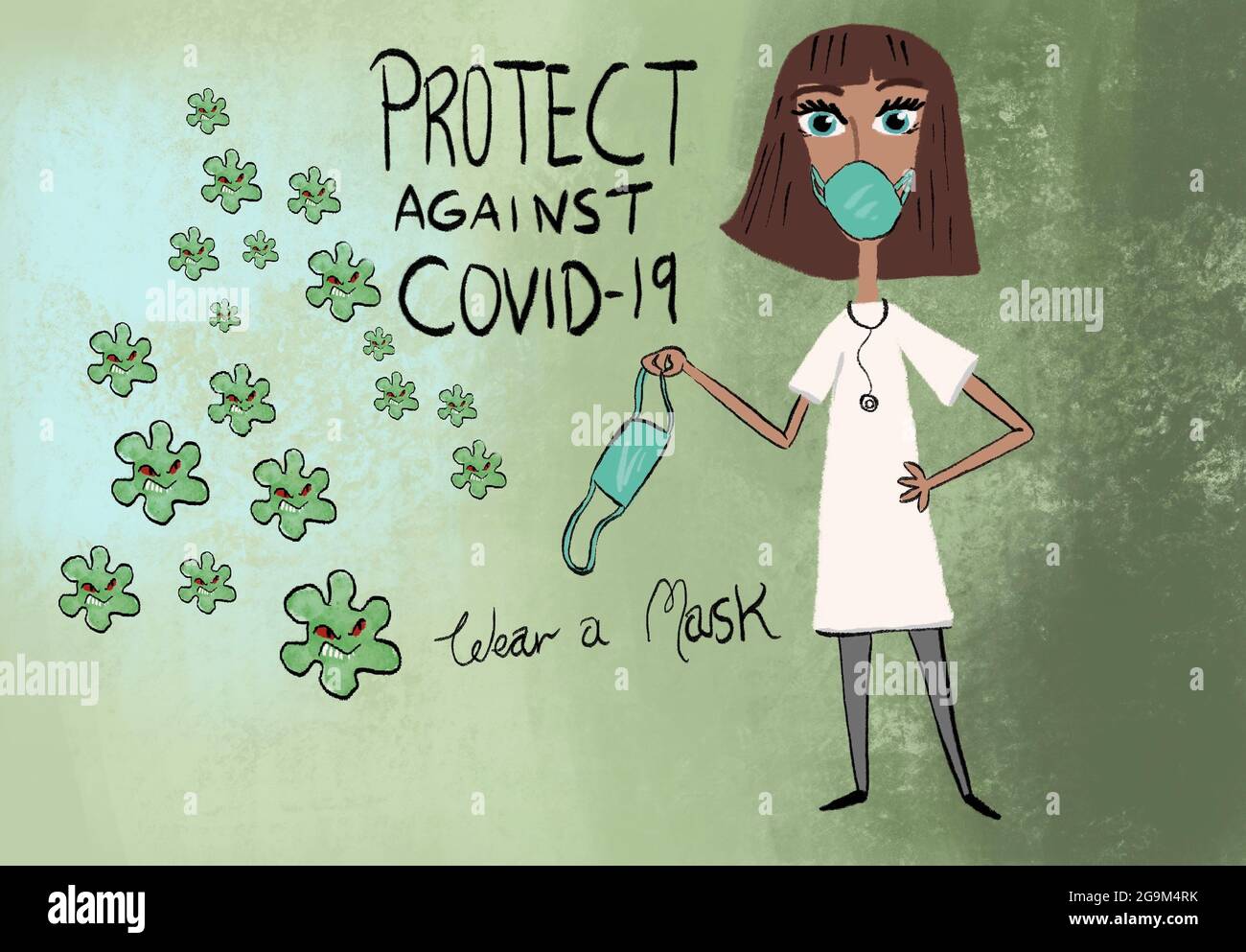 The new normal illustration art Stock Photo - Alamy