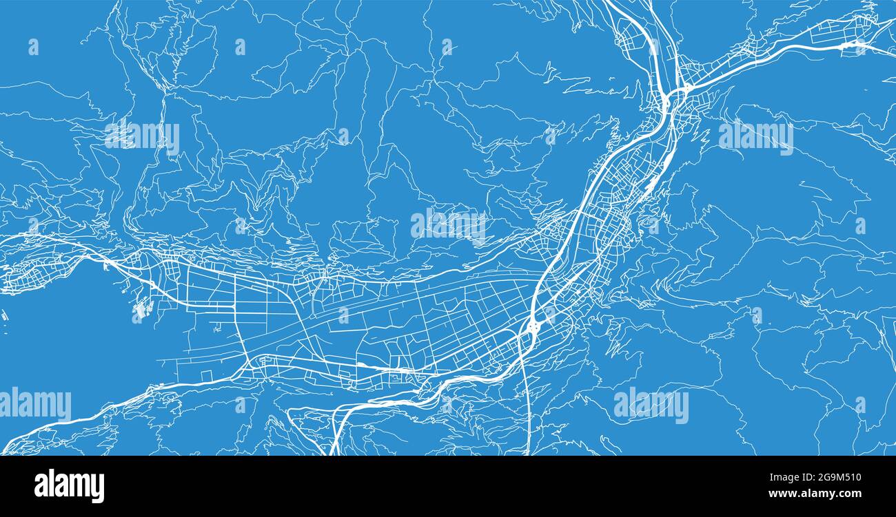 Urban vector city map of Bellinzona, Switzerland, Europe Stock Vector ...