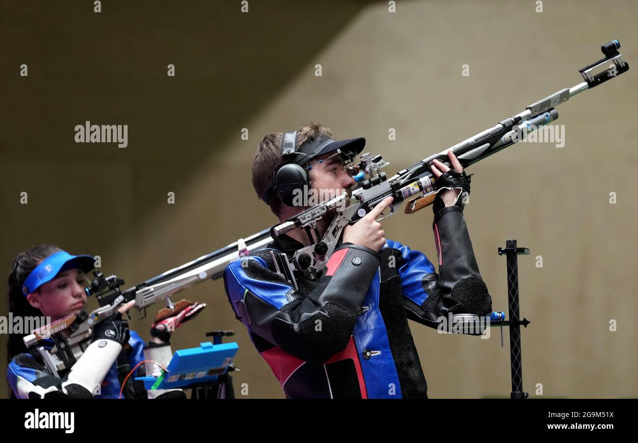 Tokyo, Japan. 27th July, 2021. Mary Carolynn Tucker (L) and Lucas ...