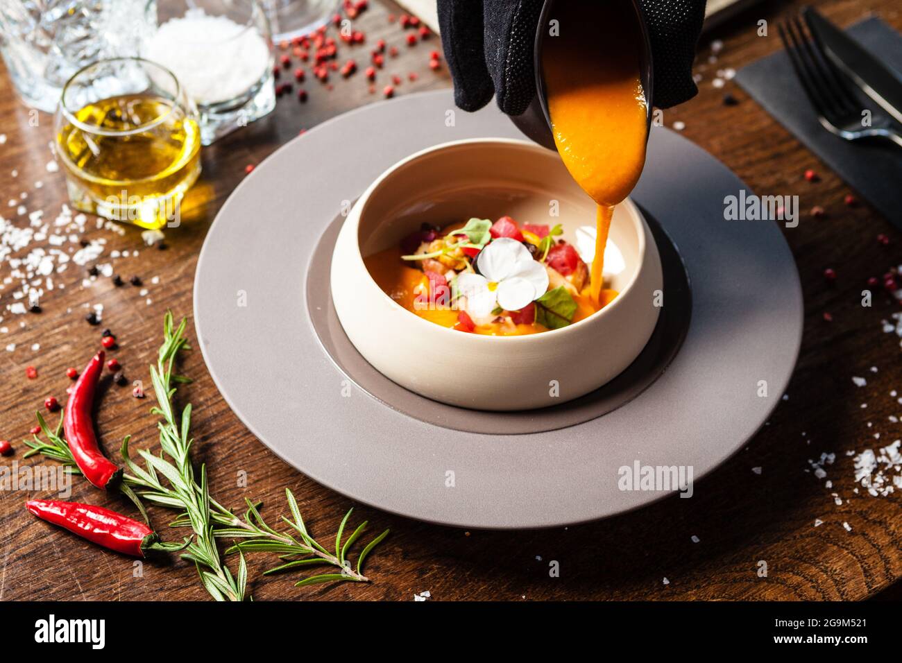 Bouillabaisse, Octopus, blue mussels, tuna, king prawns, Scottish ...