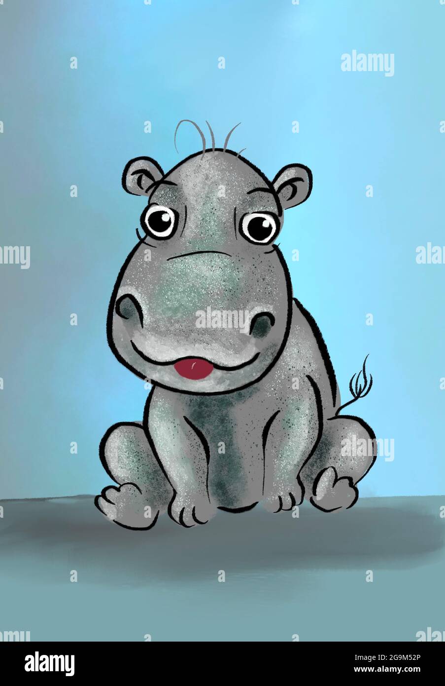 Cute baby hippo head cartoon hi-res stock photography and images - Alamy