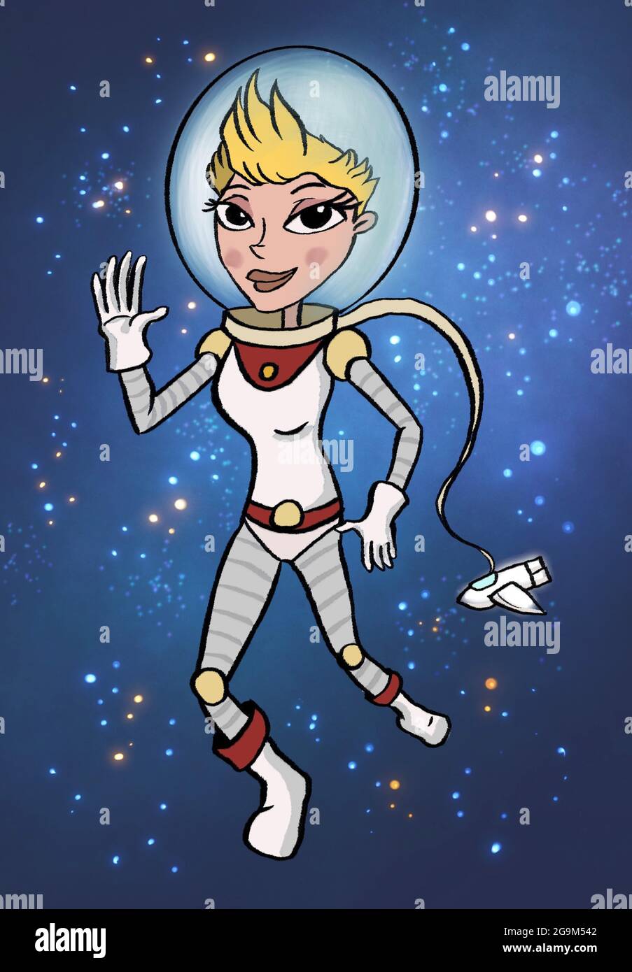 Female superhero illustration hi-res stock photography and images - Alamy