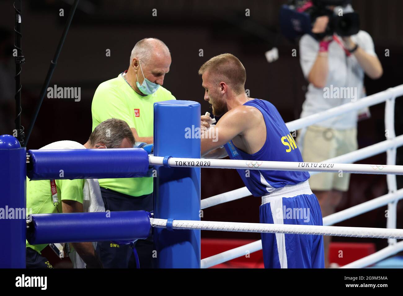 Tokyo, Japan. 26th July, 2021. CHARTOI Adam (SWE) Boxing : Men's Middle ...