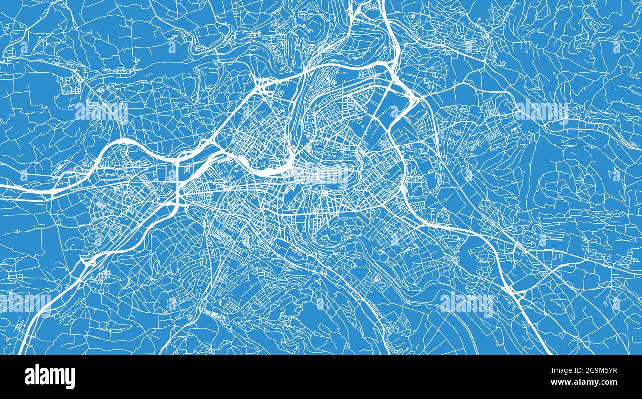 Urban vector city map of Bern, Switzerland, Europe Stock Vector Image ...