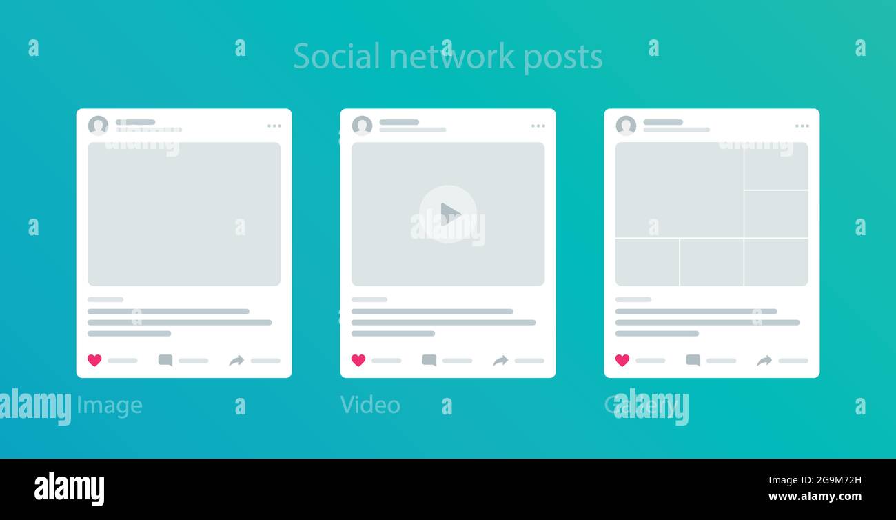 Blank social network post layout for own photo Stock Vector Image & Art ...