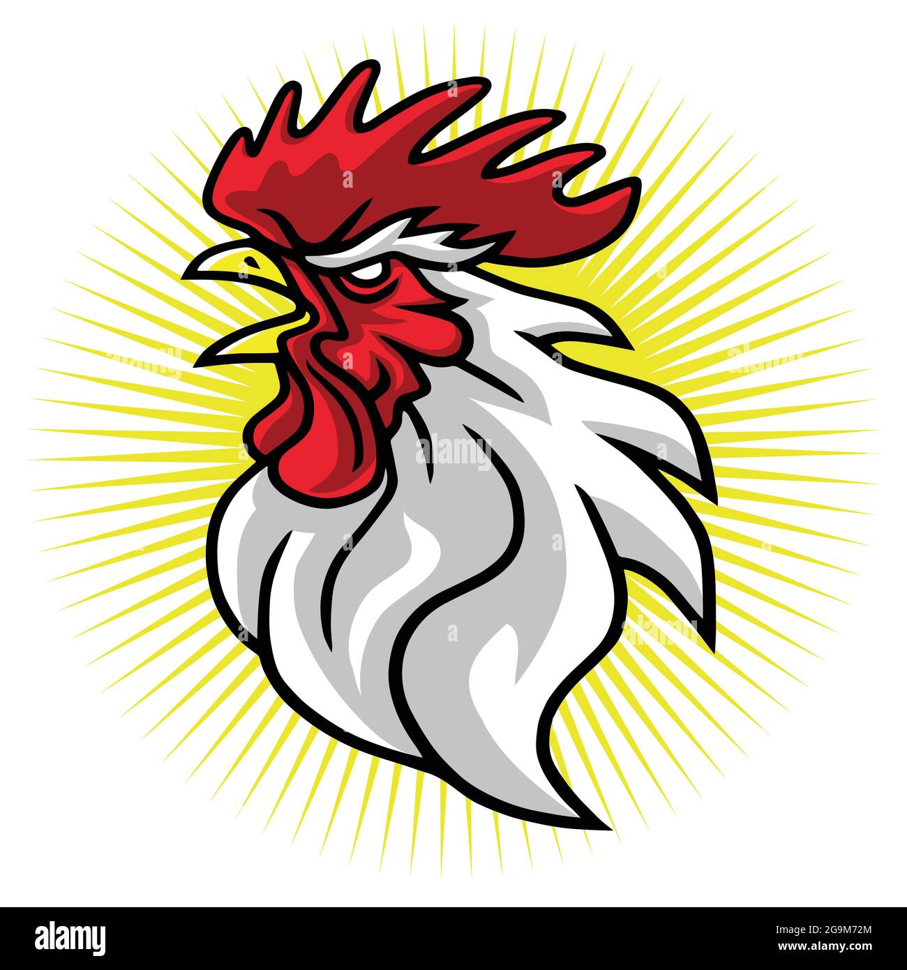 Angry Rooster Mascot Logo Premium Design Vector Illustration Stock ...