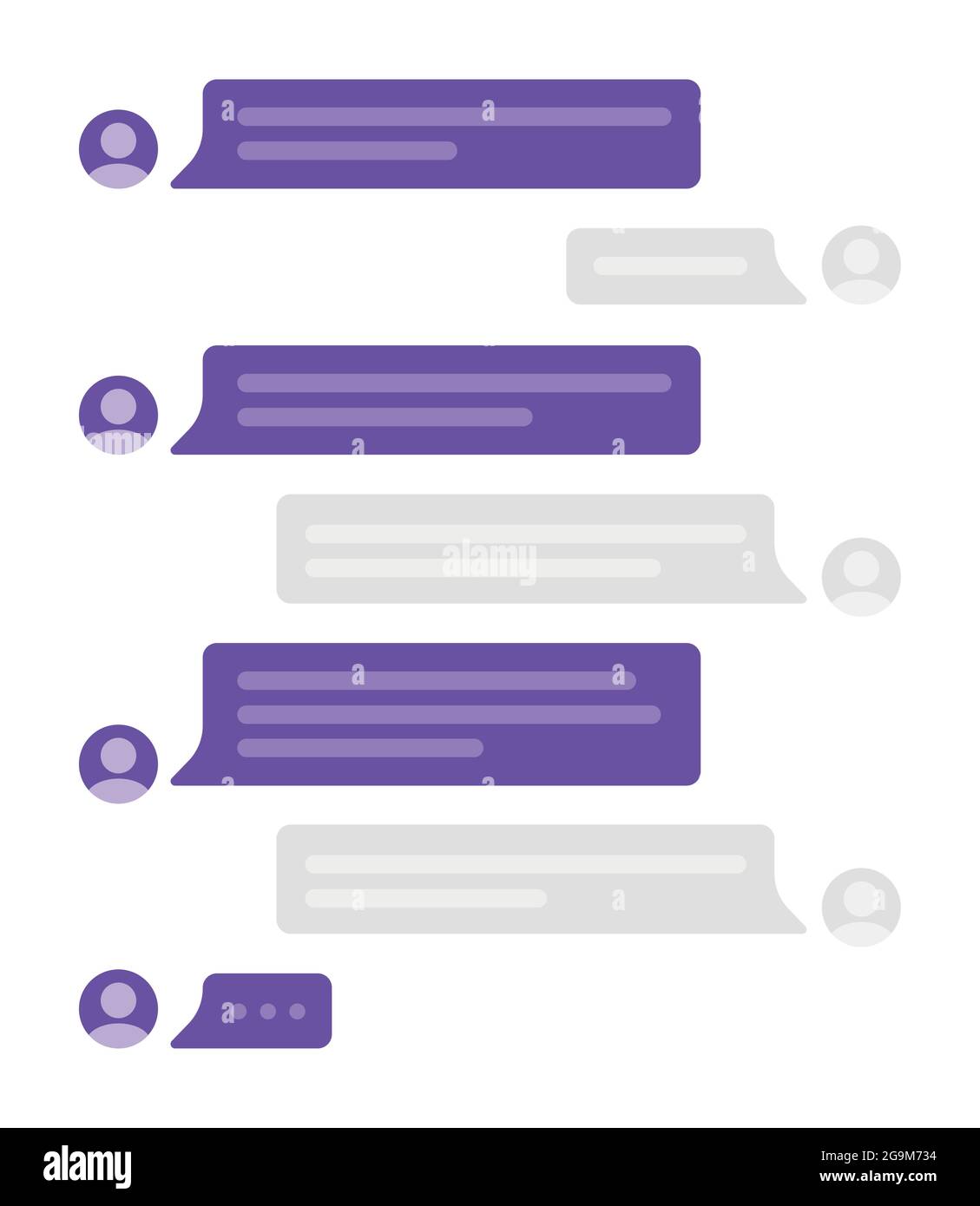 Chat message bubbles without text Stock Vector Image & Art - Alamy