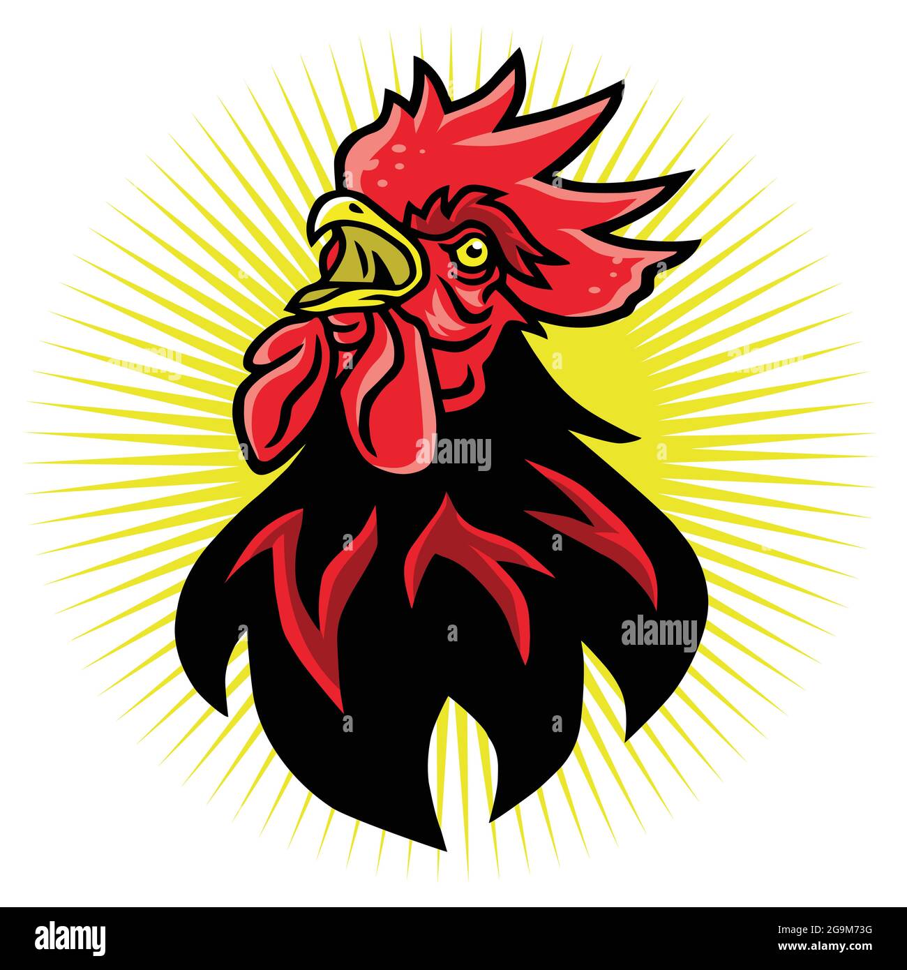 Angry Rooster Fighting Sports Mascot Logo Premium Design Vector ...