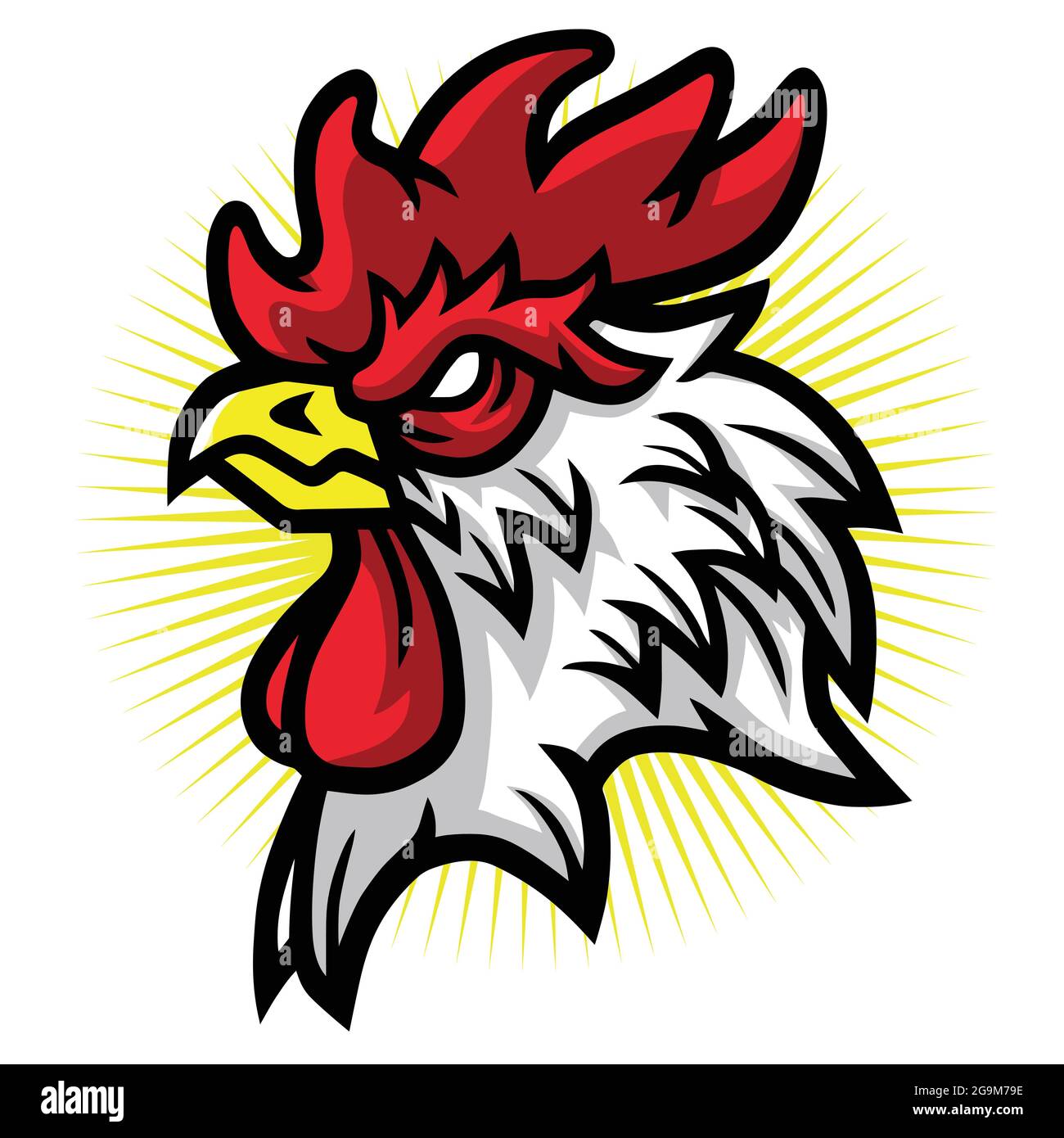 Angry Rooster Mascot Logo Premium Vector Stock Vector Image & Art - Alamy