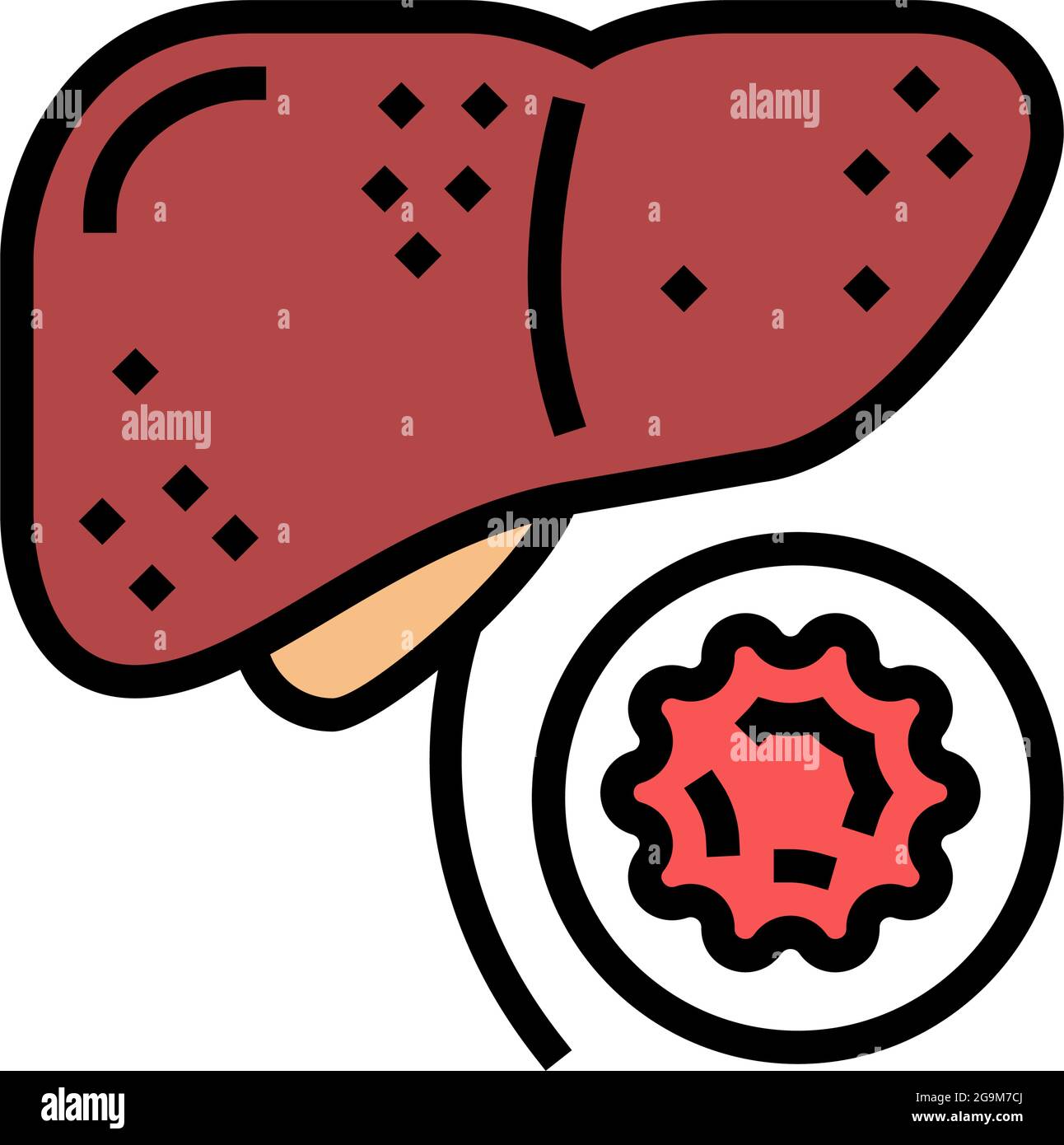 hepatitis B color icon vector. hepatitis B sign. isolated symbol ...