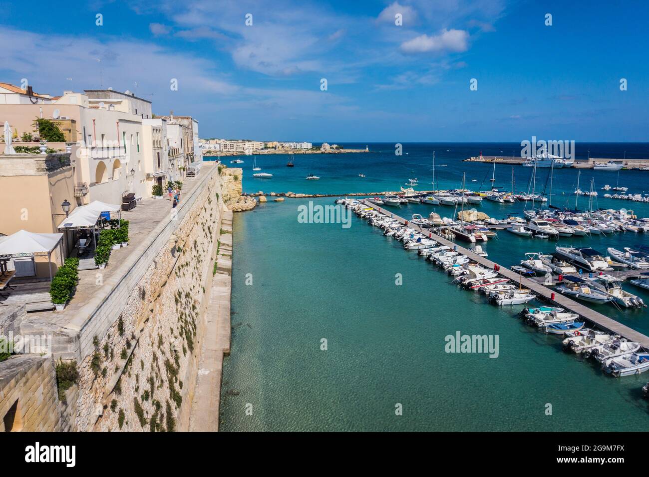 Harbor and old town of Otranto, Salento, Apulia region, Italy Stock ...