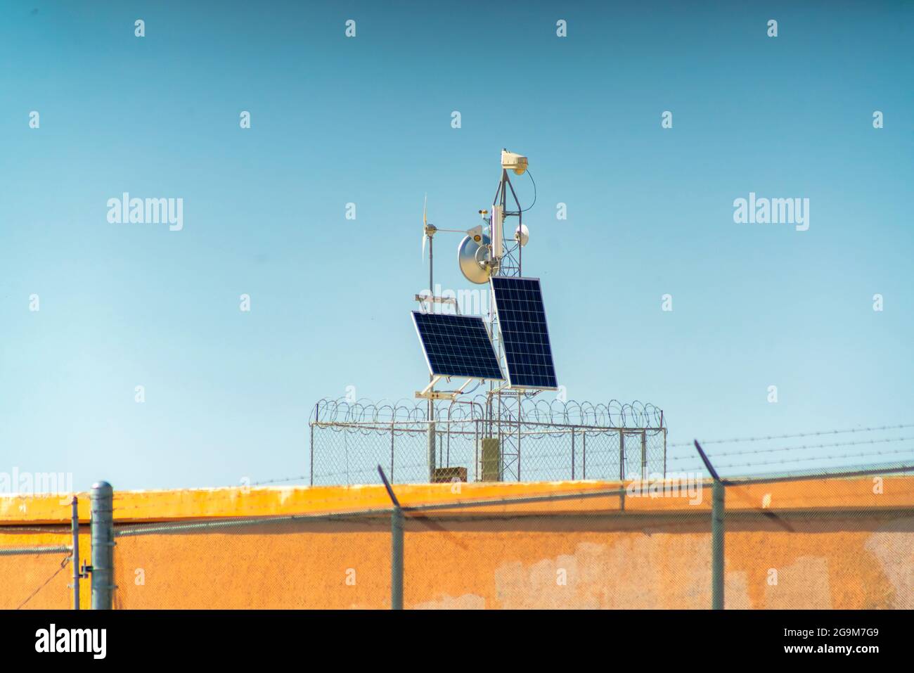 Water storage building with solar panels Stock Photo - Alamy
