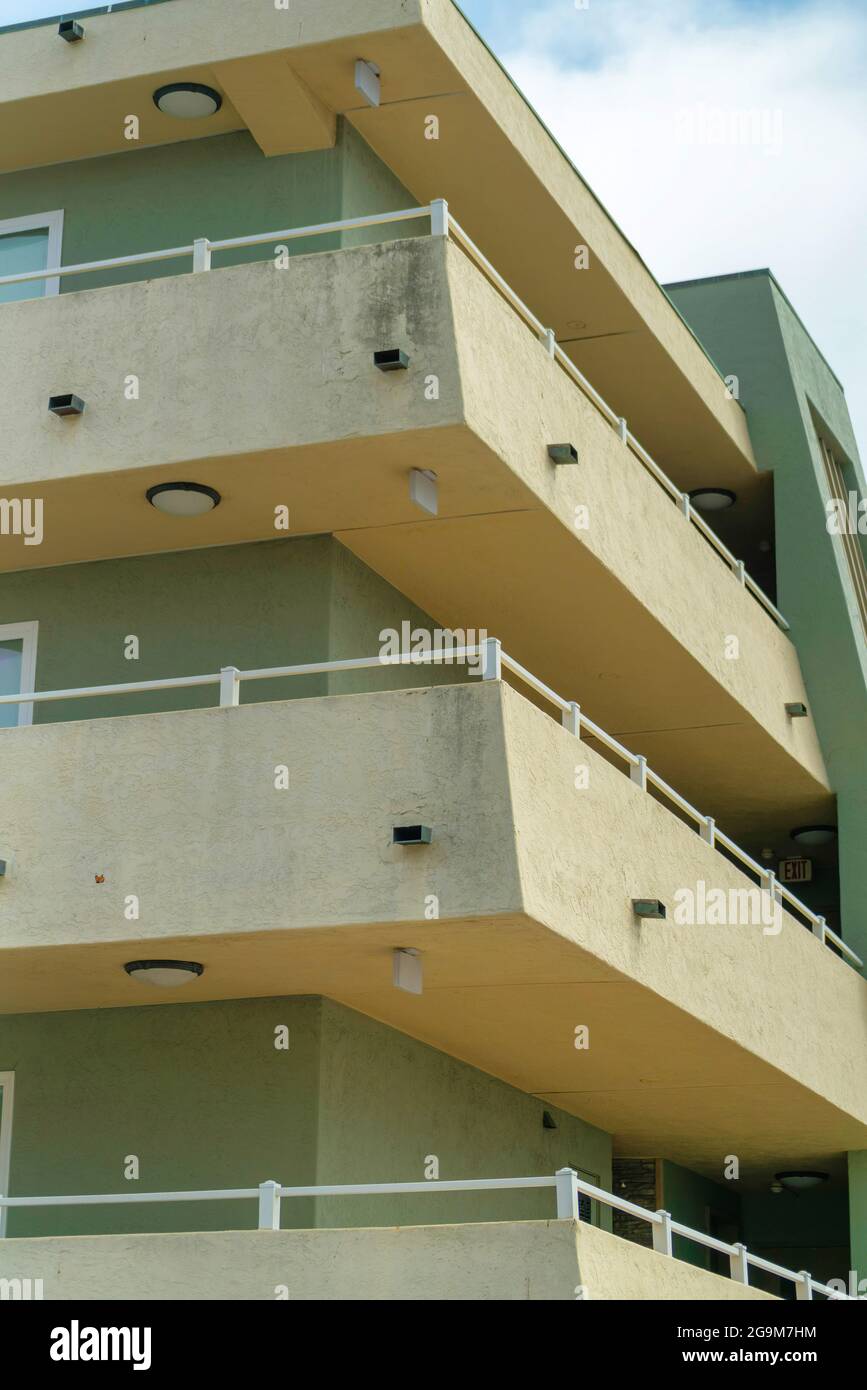 Apartment building with balconies Stock Photo - Alamy