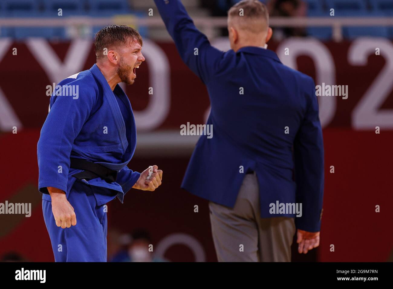Tokyo, Japan. 27th July, 2021. Judo: Olympia, preliminary bout, - 81 kg ...