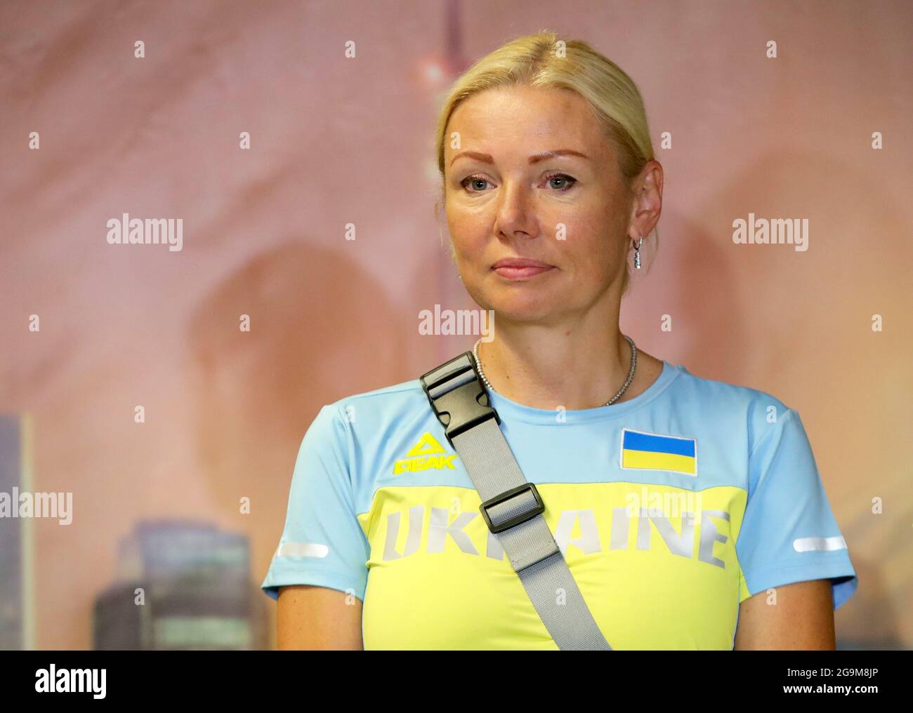 KYIV REGION, UKRAINE - JULY 27, 2021 - Ukrainian judoka, coach and ...